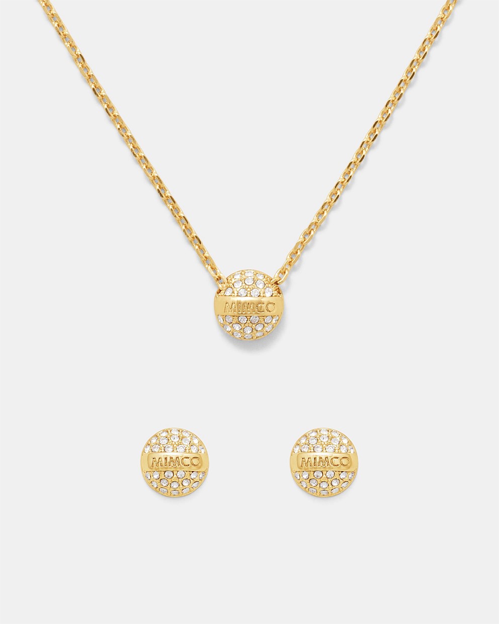 Gold Illumine Earrings And Necklace Set Stud Earrings Mimco