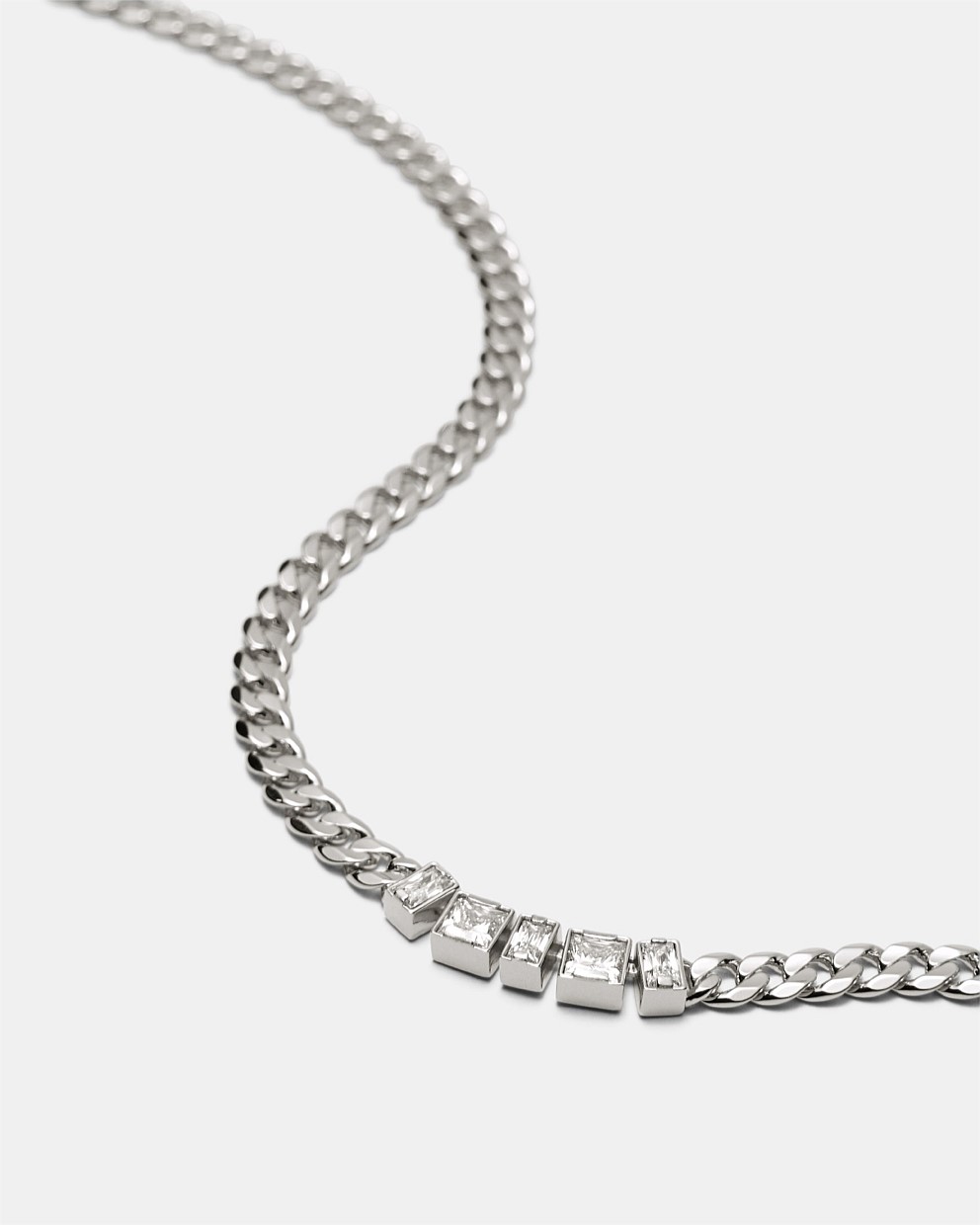 Silver Verse Crystal Necklace Necklaces Mimco
