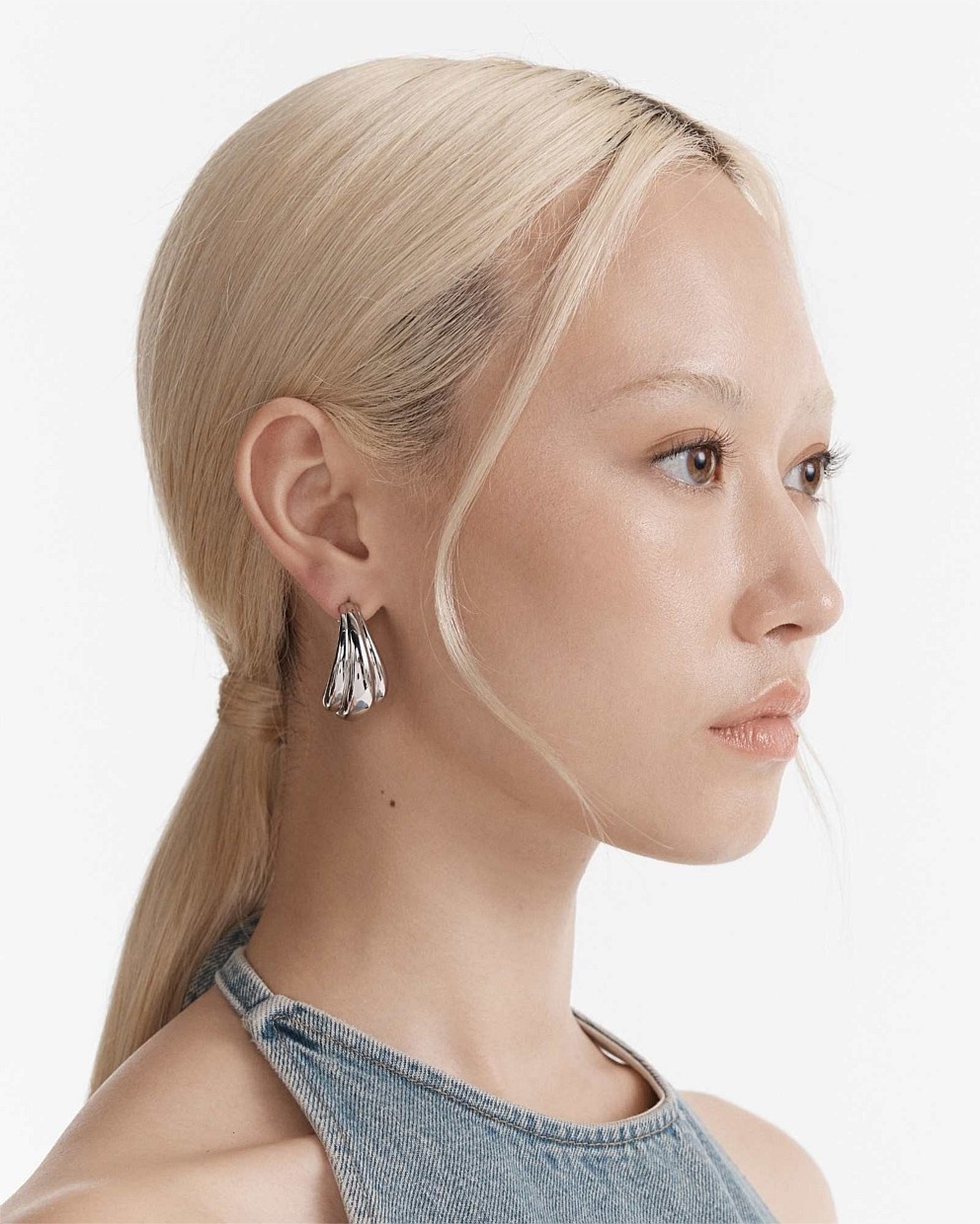 Silver A Love Story Hoop Earrings Hoop Earrings Mimco